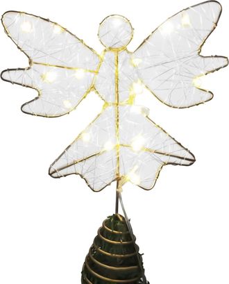 Generico für Weihnachtsbaum - für Baumspitze | goldene LED in Form von DEE Angels | Weihnachtsdekoration DEE mit LED | D-e Partydekoration batteriebetrieben fü