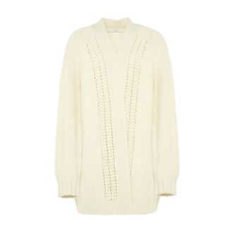 Malo Femme, Pulls, Beige, Taille: 40 FR Cardigan intrecciato
