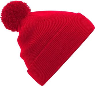 Beechfield B426B Junior Original Pom Pom Beanie - Classic Red
