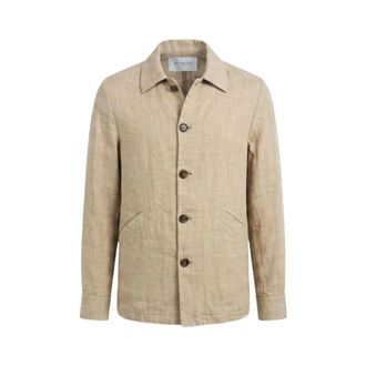 Malo Hemdkragen Jacke - - Jackets - Herren - Beige - L
