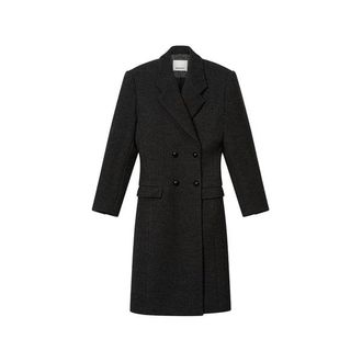 Isabel Marant Manteau Erla &agrave; col brillant en laine vierge et coton