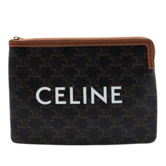 Celine Pre-owned Sac bandouli&egrave;re en toile enduite - Femme - Pre-owned - Brun - Taille: ONE Size