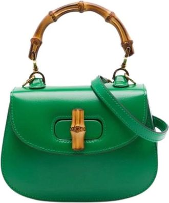 Gucci Pre-owned Vintage Bamboo Satchel - Femme - Pre-owned - Vert - Taille: ONE Size