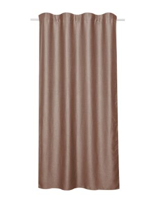 Gardinia Sehlbach Fertiggardine mit Gardinenband, Blackout gl&auml;nzende Struktur, Braun, 135 x 175 cm Gardinen, Energiesparend Im Winter, W&auml;rmeabweisend Im Sommer