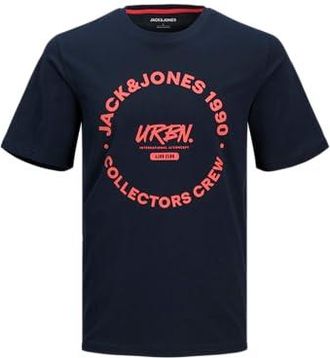 Jack & Jones Jjsimon Tee SS Crew Neck T-Shirt, Sky Captain/Imprim&eacute; : Grand, M Hommes