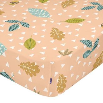 Hf Living HappyFriday Moshi Moshi Harvestwood Spannbettlaken, Mehrfarbig, 90 x 200 x 32 cm