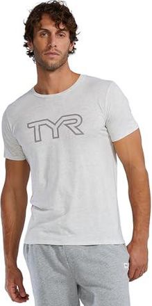 TYR Ultrasoft Lightweight Short Sleeve Big Logo Tech Tee Tri LG UX, Fr&ecirc;ne chin&eacute;, L Mixte