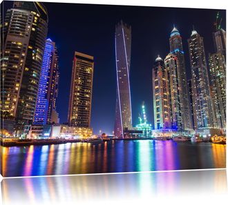 Pixxprint Dubai Burj al Arab, Gr&ouml;&szlig;e: 60x40cm, Leinwandbild, fertig gespannt, Wandbild, Dekoration, Kunstdruck, kein Poster