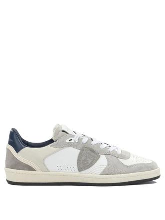 Philippe Model Low-Top Sneaker - Low-Top Leather Sneakers With Suede Accents - Gr. 40 (EU) - in Grau - f&uuml;r Damen