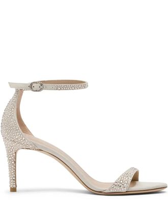 Stuart Weitzman sandales Nudist 75 mm - Blanc