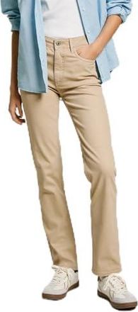 Pepe Jeans London High Rise Slim Tessa Pantalon, Marron (Beige Biscuit Clair), 28W / 30L Femme