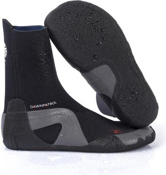 Rip Curl Dawn Patrol 5MM Round Toe Neoprenanzug Stiefel Schuhe - Schwarz - Unisex - Leichtes Schiebesystem - SOS - Sensitive Sohle