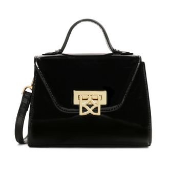 Kazar Elegante lackierte Handtasche mit Griff - - Bags - Damen - Schwarzk - ONE SIZE