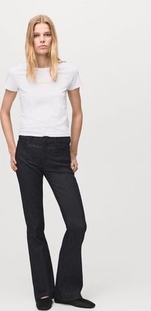 Mango T-shirt logo en coton blanc - Femme - S - MANGO