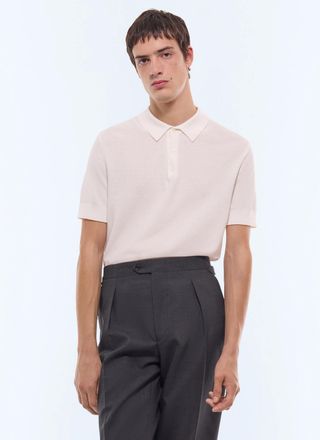 Fursac Polo point de riz en coton et cachemire - Taille XXL - Homme