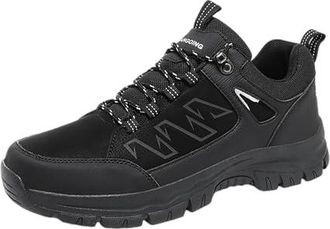 Generic Chaussures de randonn&eacute;e en Plein air &agrave; Lacets de Couleur Unie pour Hommes Baskets Confortables et d&eacute;contract&eacute;es Ballerines pour Hommes avec Noeud (Bla