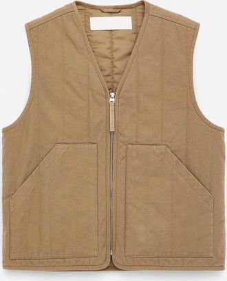 Arket Gesteppte Workwear-Weste -Beige