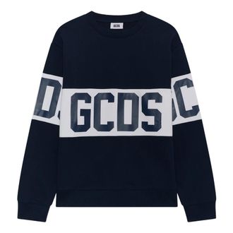 GCDS Band Logo Crewneck - - Sweatshirts & Hoodies - Herren - Blau - L