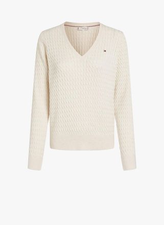 Tommy Hilfiger Pull col V en coton