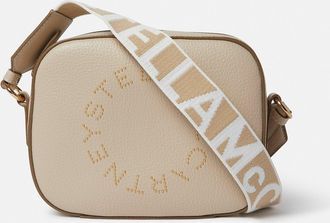 Stella McCartney Logo Camera Crossbody Bag, Woman, Oat