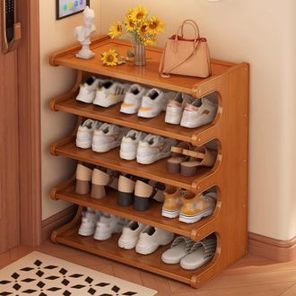 Generic Offenes Schmales Schuhregal, Freistehendes Schuhst&auml;nder for Eingangsbereich, Schlafzimmer, Studentenwohnheim und Wohnzimmer, Einfache Montage