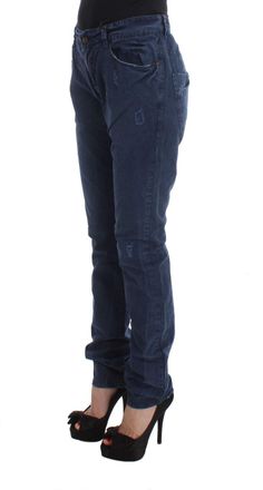 Costume National Womens Blue Cotton Blend Denim Jeans Clothing