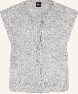 HUGO BOSS Strickjacke Foldrerio grau