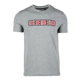 Dirk Bikkembergs Homme, Tops, Gris, Taille: S T-shirt coton &eacute;lasthanne