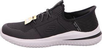 Skechers Hausschuh Slipper Herren 210650 BLK Leder-Mix in schwarz