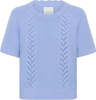 Part Two Femme, Pulls, Bleu, Taille: 44 FR Tricots ras du cou