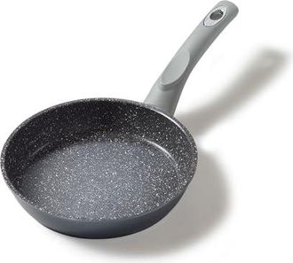 STONELINE Gourmundo Po&ecirc;le &agrave; Frire 18 cm, adapt&eacute;e &agrave; lInduction, Cuire sans Huile ni Graisse, Rev&ecirc;tement Antiadh&eacute;sif avec de vraies particules de pierre, Couleur 