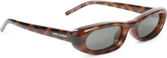 Saint Laurent Oval Sonnenbrille - - Accessories - Damen - Braun - ONE SIZE