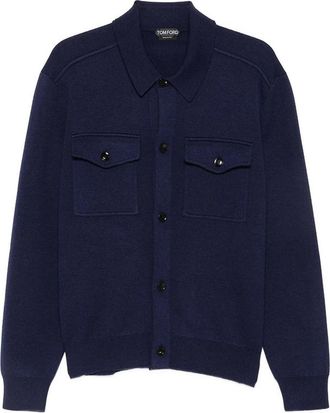 Tom Ford Rundhalspullover - Blau