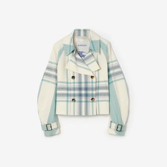 Burberry Veste trench Ladybrook courte Check, Size: 04