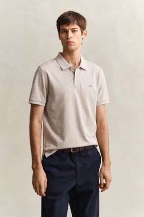 GANT Herren Regular Fit Shield Piqu&eacute; Poloshirt (XXXL) OAT MELANGE