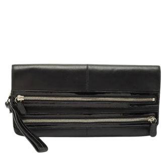 Coach Pochette en cuir Pre-owned - Femme - Pre-owned - Noir - Taille: ONE Size
