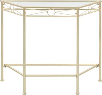 tidyard Beistelltisch,Konsolentisch Vintage-Stil Metall 87x34x73 cm Gold
