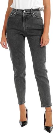 Calvin Klein Jeans Damen Mom Jeans, Denim Grey, 25W Kurz