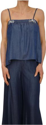 Liu Jo Femme, Tops, Bleu, Taille: 42 FR Canotta