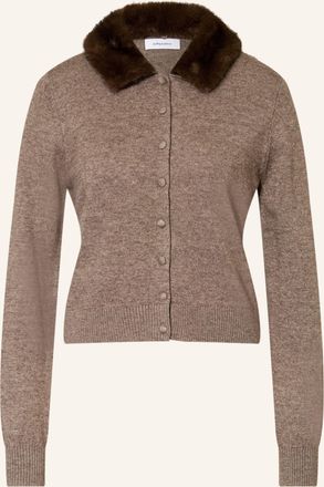 Darling Harbour Darling Harbour Strickjacke Mit Abnehmbarem Kragen beige