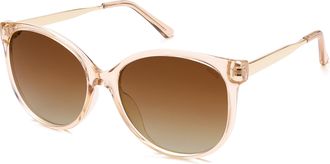 Sojos Retro Runde Gro&szlig; Polarisierte Sonnenbrille Damen Herren Katzenauge Trendy Vintage UV400 Schutz Brille mit Mittel Gesicht SJ2391