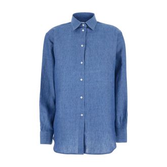 R&oacute;he Klassisches Kragenhemd - - Blouses & Shirts - Damen - Blau - XS