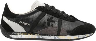 Premiata Femme, Chaussures, Noir, Taille: 36 EU Jackyx 25 Leather Baskets