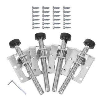 SOLUSTRE Verstellbare M&ouml;bel Nivellierf&uuml;&szlig;e aus Stahl rutschfeste Robuste Kleiderschrankf&uuml;&szlig;e mit Seitlicher Montage H&ouml;henverstellbare M&ouml;belbeinerh&ouml;hungen f&uuml;r Une