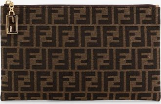 Fendi Medium Flat FF Jacquard fabric pochette - FENDI - gender_Woman