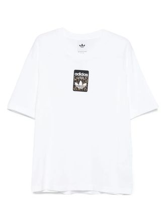 adidas t-shirt à imprimé léopard - Blanc