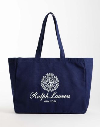 Polo Ralph Lauren gro&szlig;e Logo-Tasche in Marineblau