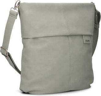 zwei Mademoiselle.M M12 Sac à bandoulière pour femme 7 l, format A4, porte-clés, compartiment secret, bandoulière amovible extra courte, sauge