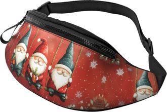 Generic Atmungsaktiv Sporttasche Weihnachtsdruck Handytasche Tasche Sporttasche Brusttasche F&uuml;r Wandern Reisen Hundetraining 14X35Cm