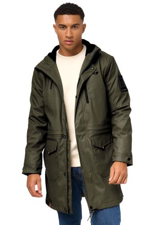 Stone Harbor Herren Regenmantel wasserdichter Regen Mantel B742 [B742-Verda-Olive-Gr.3XL]